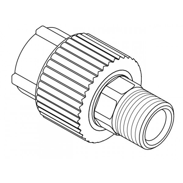 32mm x 1" (Male) 21314 FUSIOTHERM Transition Piece Hex Thread