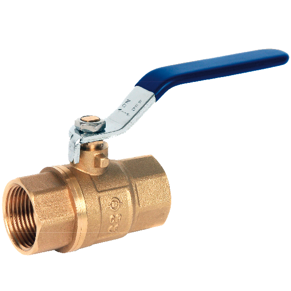 20mm ART50 DZR Brass 2 Piece Ball Valve Blue Lever BSPT FxF PN40