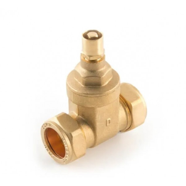 15mm Brass Lockshield Gate Valve CxC PN16