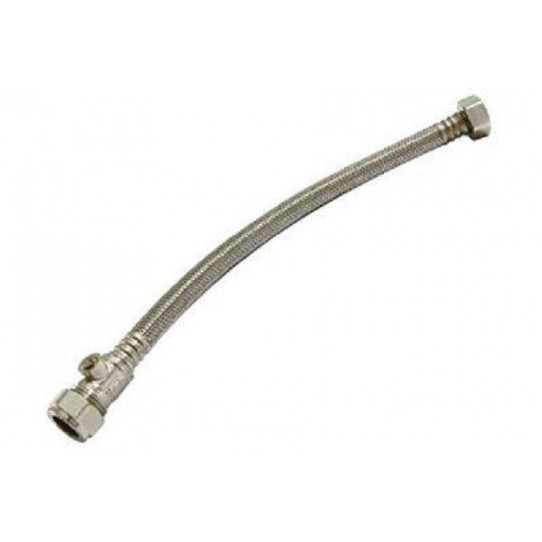 22x3/4" Flexible Tap Connector with Isolation Valve (300mm Long)