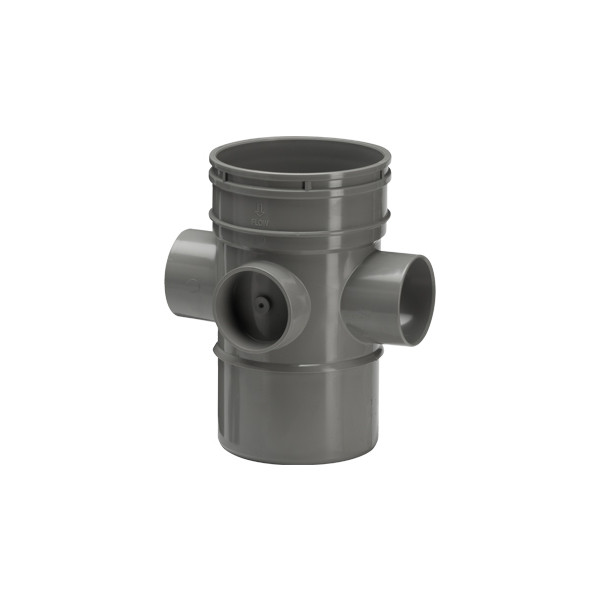 110mm 120.412.2 Grey Four Way Solvent Socket/Spigot Boss Pipe