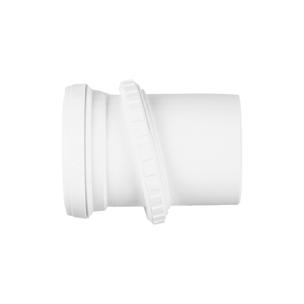 110mm 492.4.5W White 90deg WC Turned Connector Socket Outlet