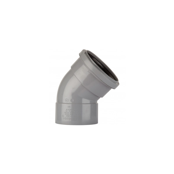 32mm 201.125.135 Grey 135deg Double Socket Swept Bend