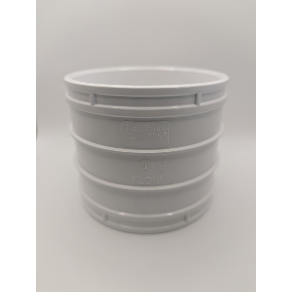 110mm 110.4 White Double Socket Coupler