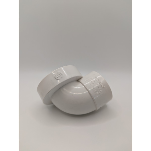 40mm 117.15.90 White Adaptor Solvent Bend